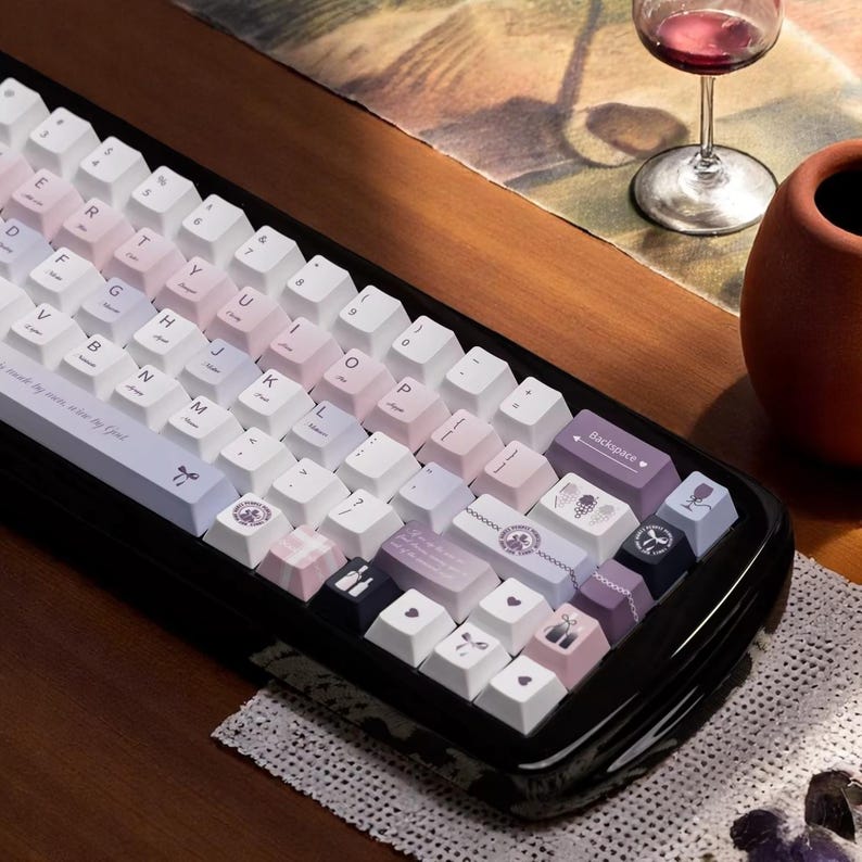 Purple Wine Keycap Set – Cherry Profile PBT Keycaps, Novelty Caps - Etsy