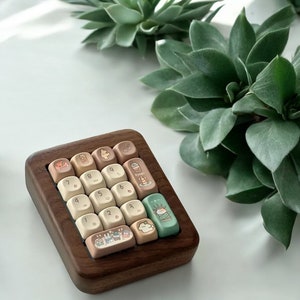 Milk Cocoa Bean Keycap Set - XOA Profile Keycap Set - Cute Kawaii Cocoa ...