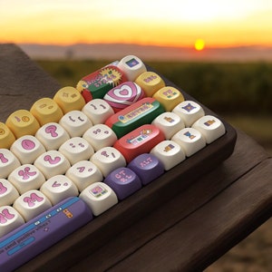 American Retro SOA Profile Keycap Set - Custom Novelty Keycaps - Hippy ...
