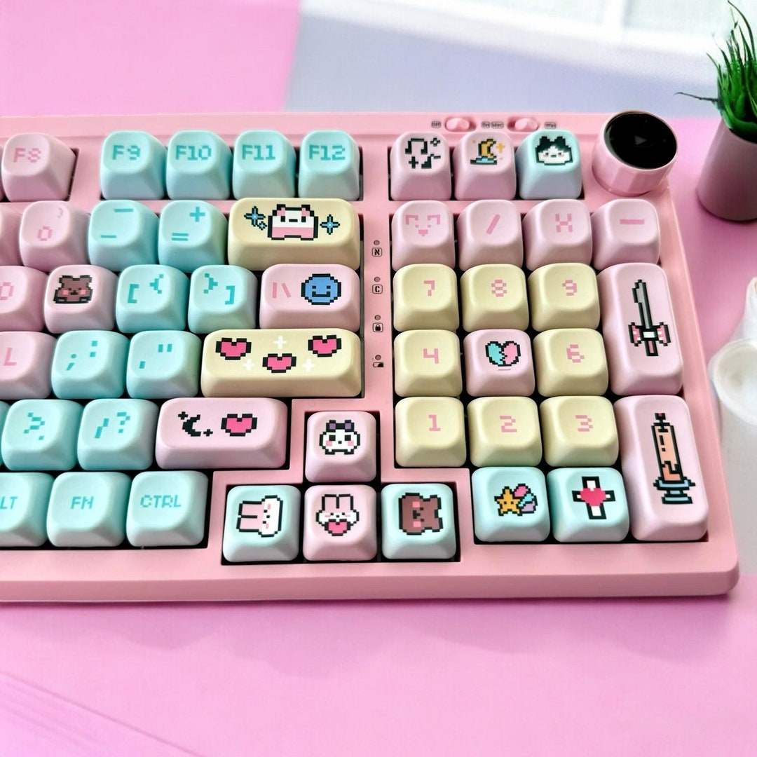 Pixel Dreams Keycap Set - Cherry and KOA Profile Keycap Set - Console ...