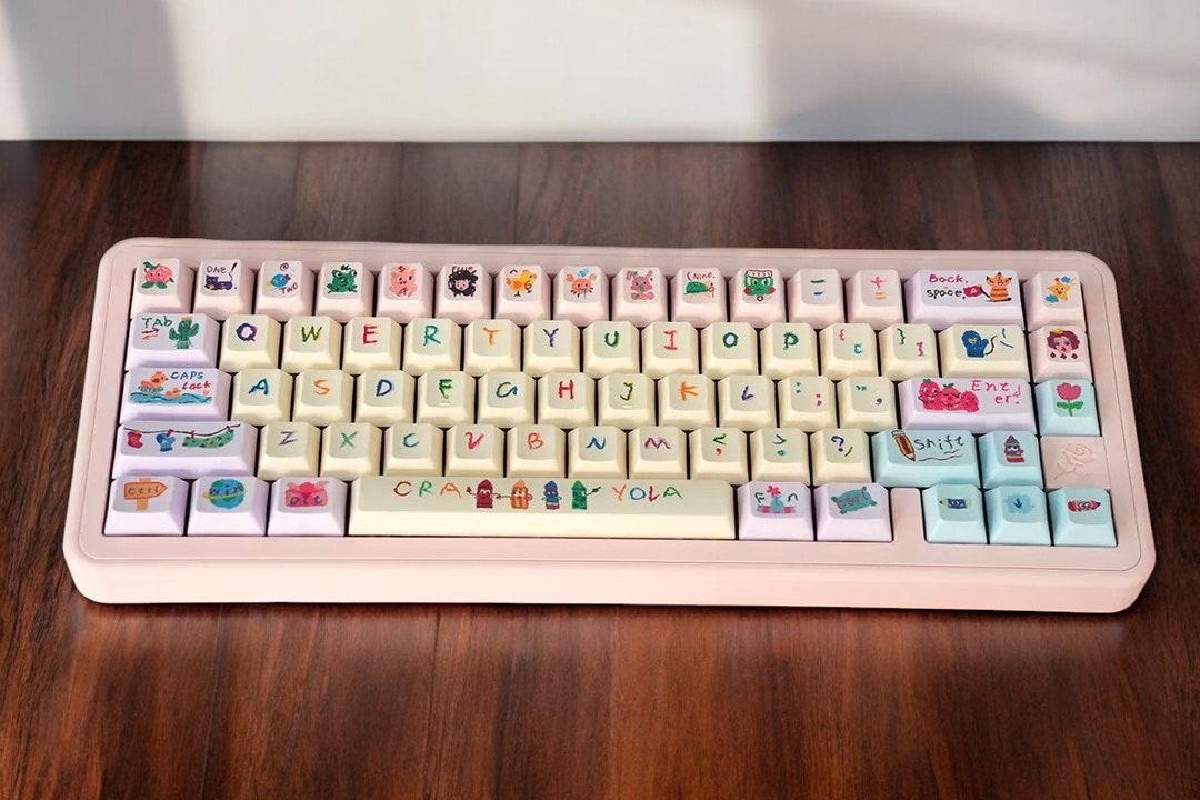 Crayola Themed Cherry Profile Keycap Set Custom Novelty Keycaps Kid's ...