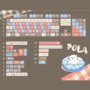 Polar Bear Sea Keycap Set KCA Profile Classic Japanese Mountain Themed ...
