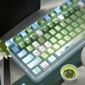 Jasmine Tea Rabbit Keycaps Cherry Profile Keycap Set Rabbits and ...