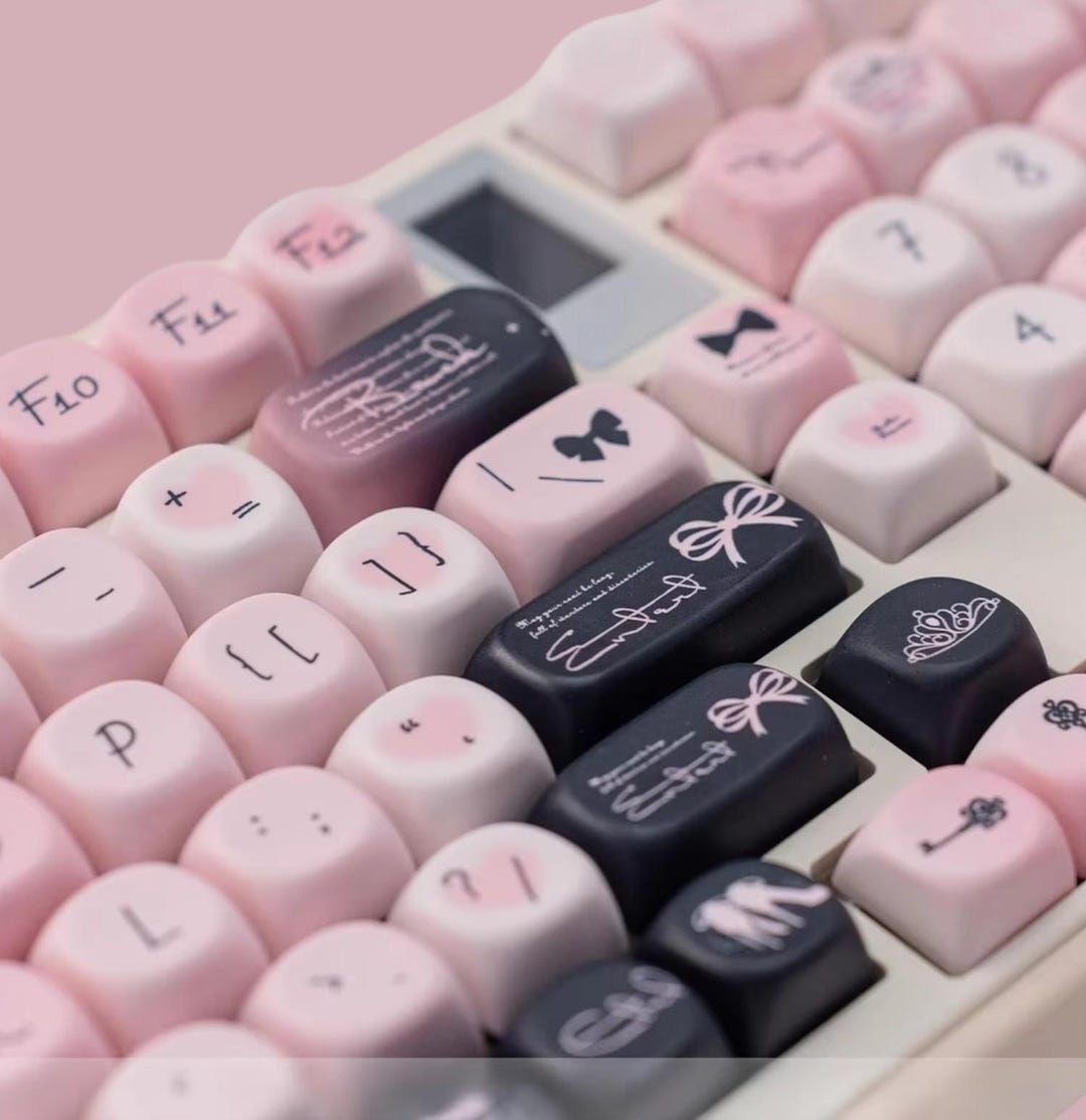 Dream Ballet Keycap Set - MOE Profile - Pink and Black, Ballet, Dreams ...