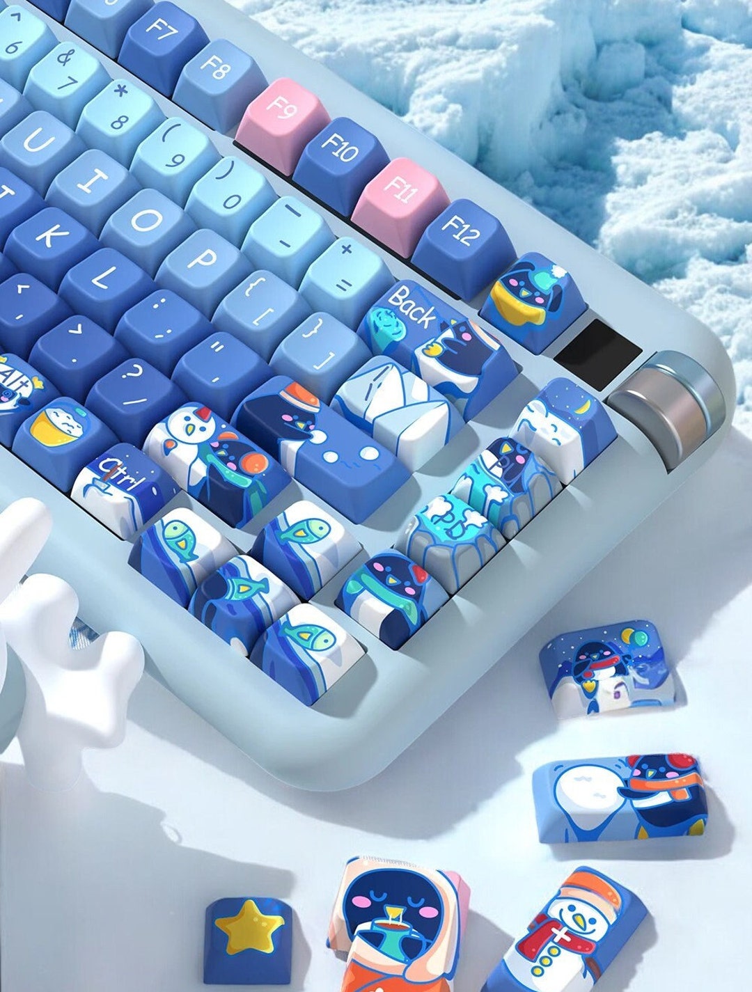 Penguin Winter Keycap Set - MDA Profile Keycap Set - Penguins, Artic ...