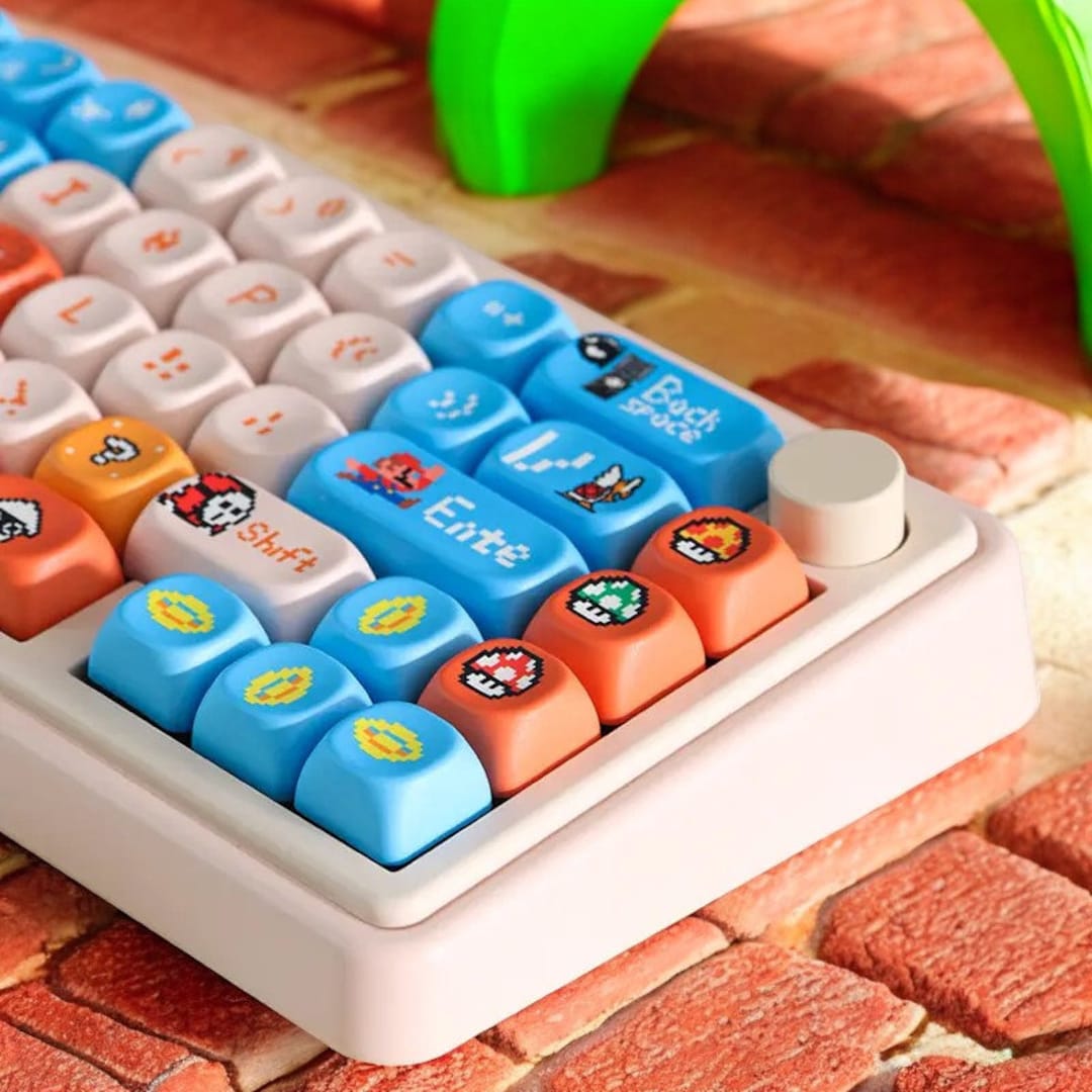 Pixelated Mario Keycap Set - MOA and Cherry Profile Keycap Sets - SNES ...
