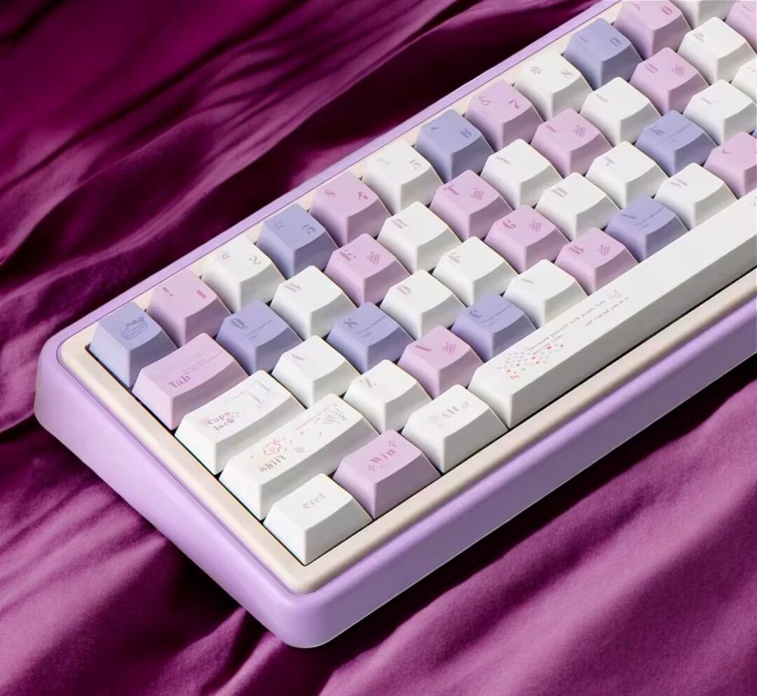 Grape Mousse Keycap Set Cherry Profile Grape Desert, Fluffy Dessert ...