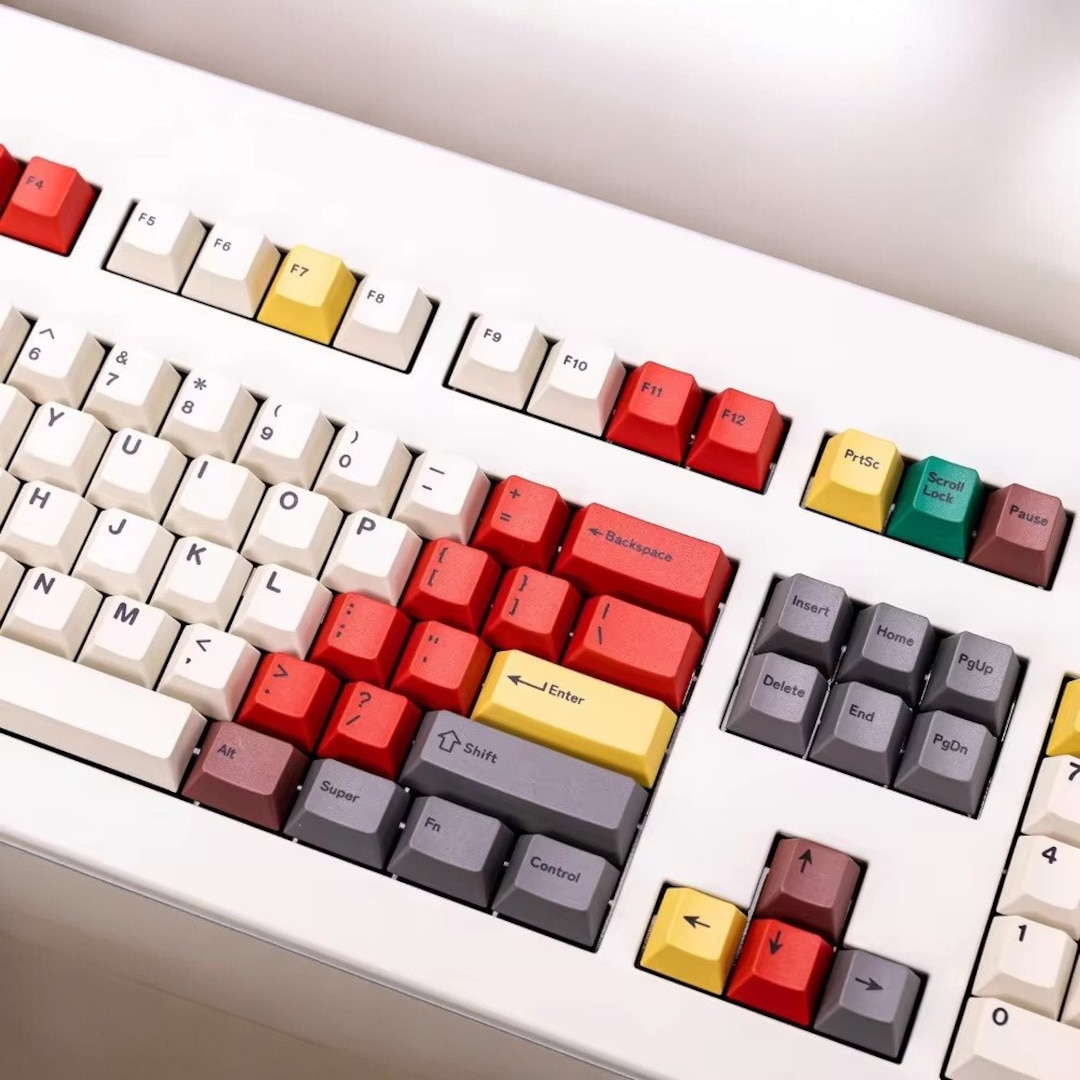 GMK Retro Mixed Lights Keycaps Cherry Profile Keycap Set Retro Theme ...