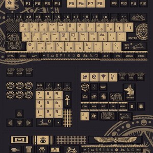 Egyptian Pharaoh Keycap Set Cherry Profile PBT Keycaps Ancient Egyptian ...