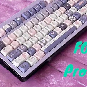 Purple Puppet Keycap Set - FOA and Cherry Profiles - Purple Puppet and ...