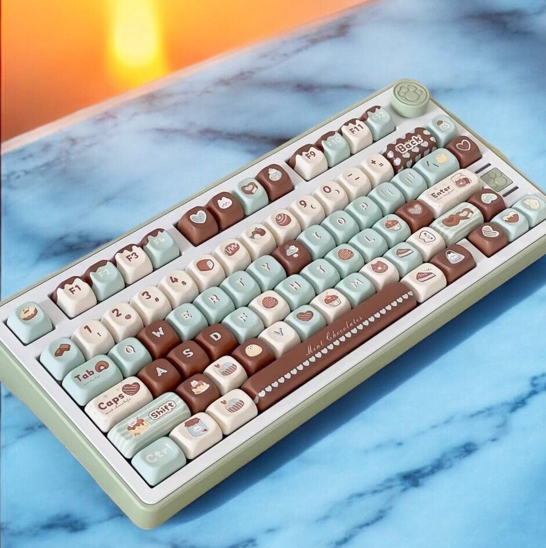 Mint Chocolate Keycap Set - SOA and Cherry Profile Keycap Sets - Ice ...