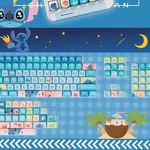 Stich Keycap Set - MOA Profile Keycap Set - Lelo and Stich, Disney ...