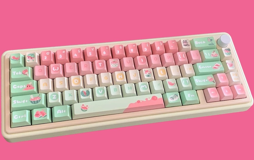 Watermelon Egg Keycaps Cherry Profile Keycap Set Watermelon Themed ...