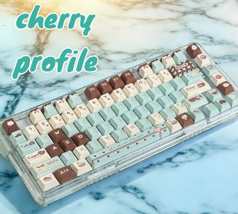 Mint Chocolate Keycap Set - SOA and Cherry Profile Keycap Sets - Ice ...