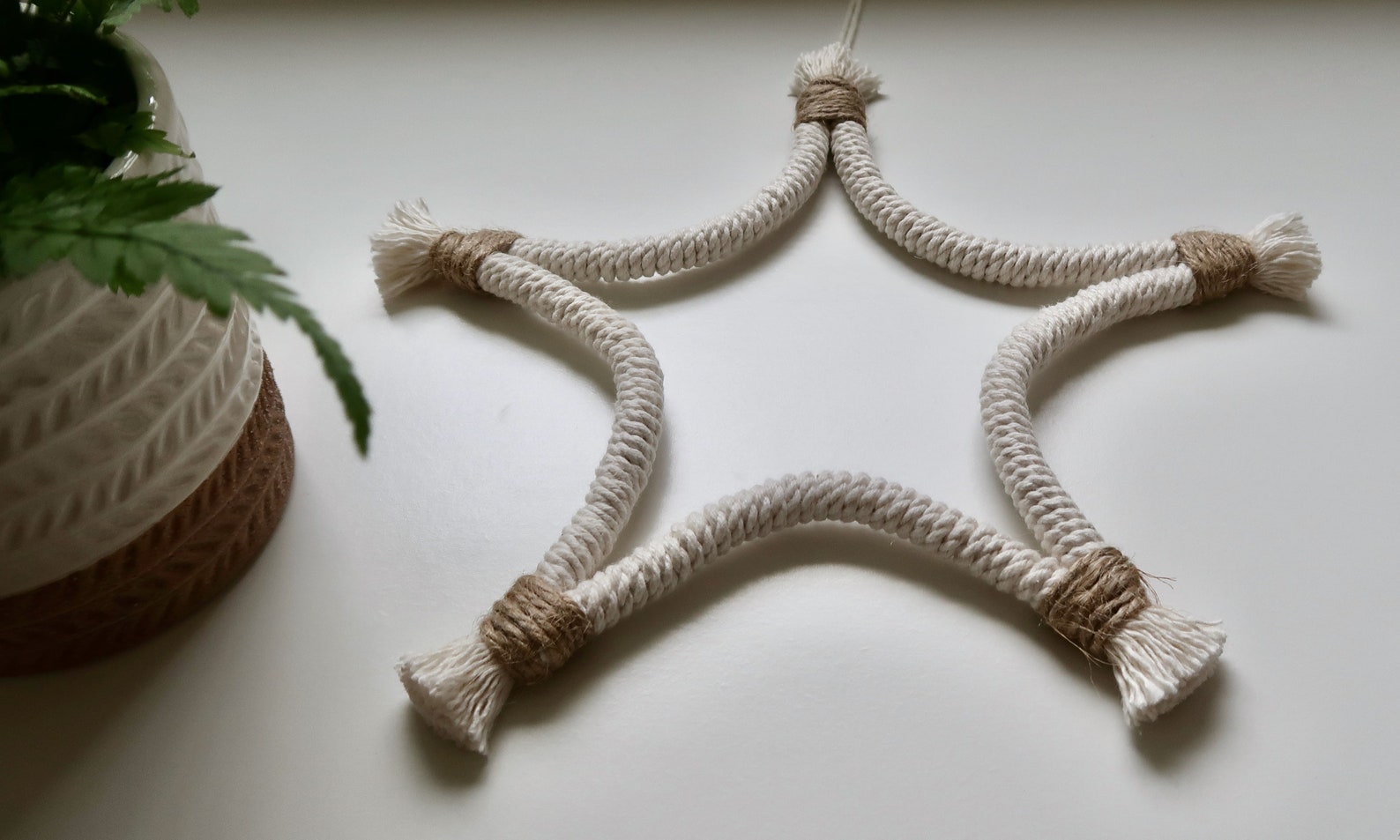 Macrame Star Wall Hanging / Nursery Macrame Decoration / Star Wall Art ...
