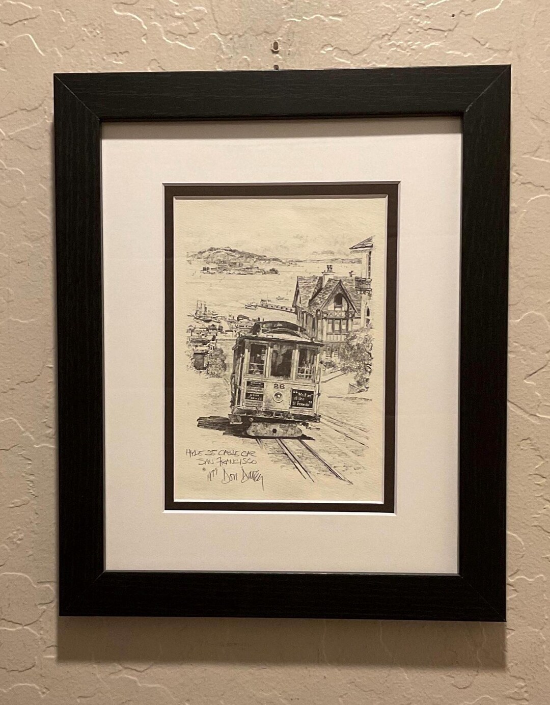 Don Davey Hyde St Cable Car San Francisco 1977 Trolley Car Double ...