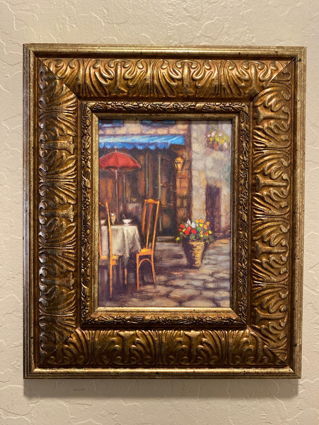 Reproduction Painting Outdoor Cafe Framed - Etsy