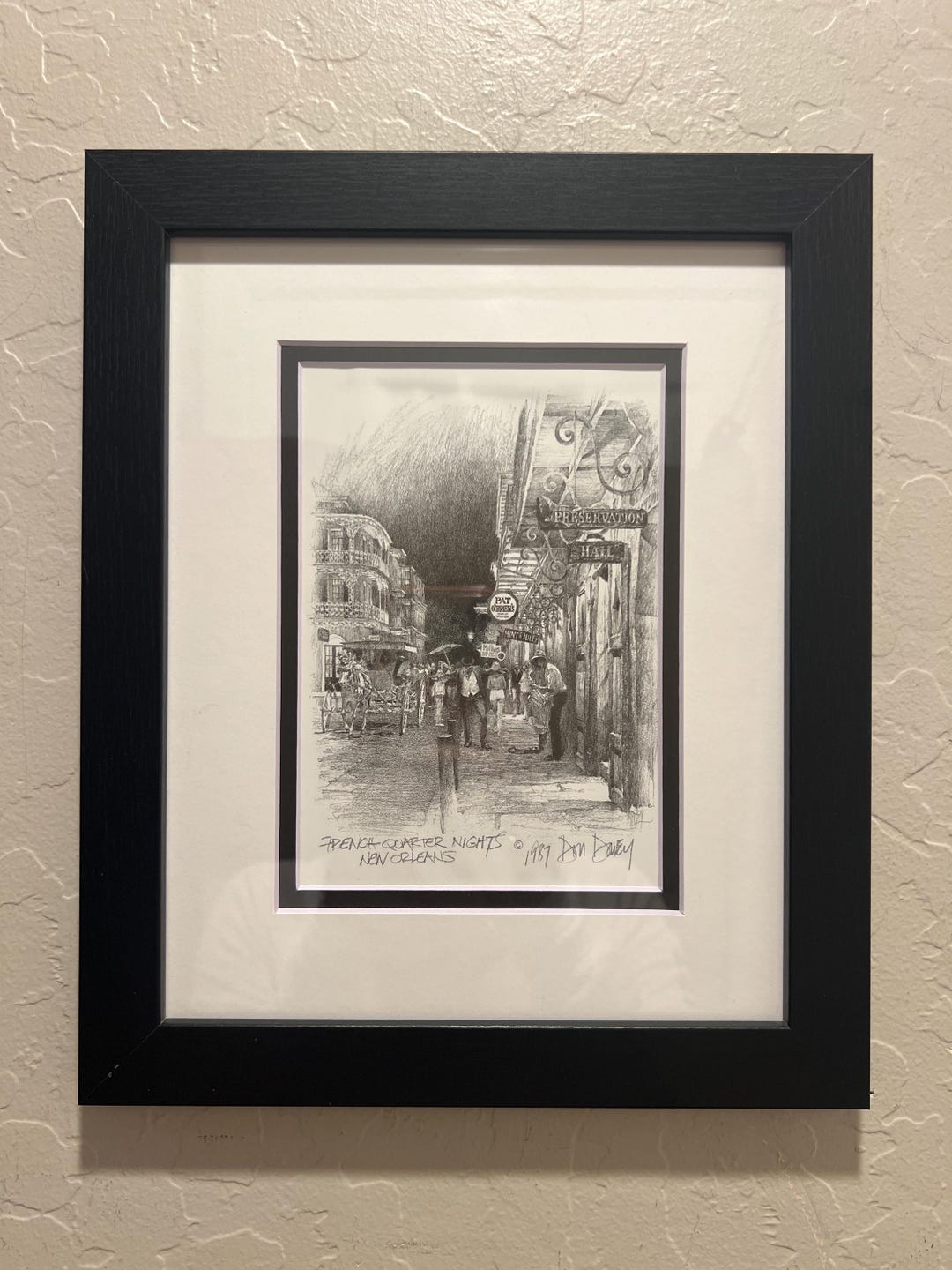 Don Davey French Quarter Nights New Orleans 1987 Print Double Matted ...