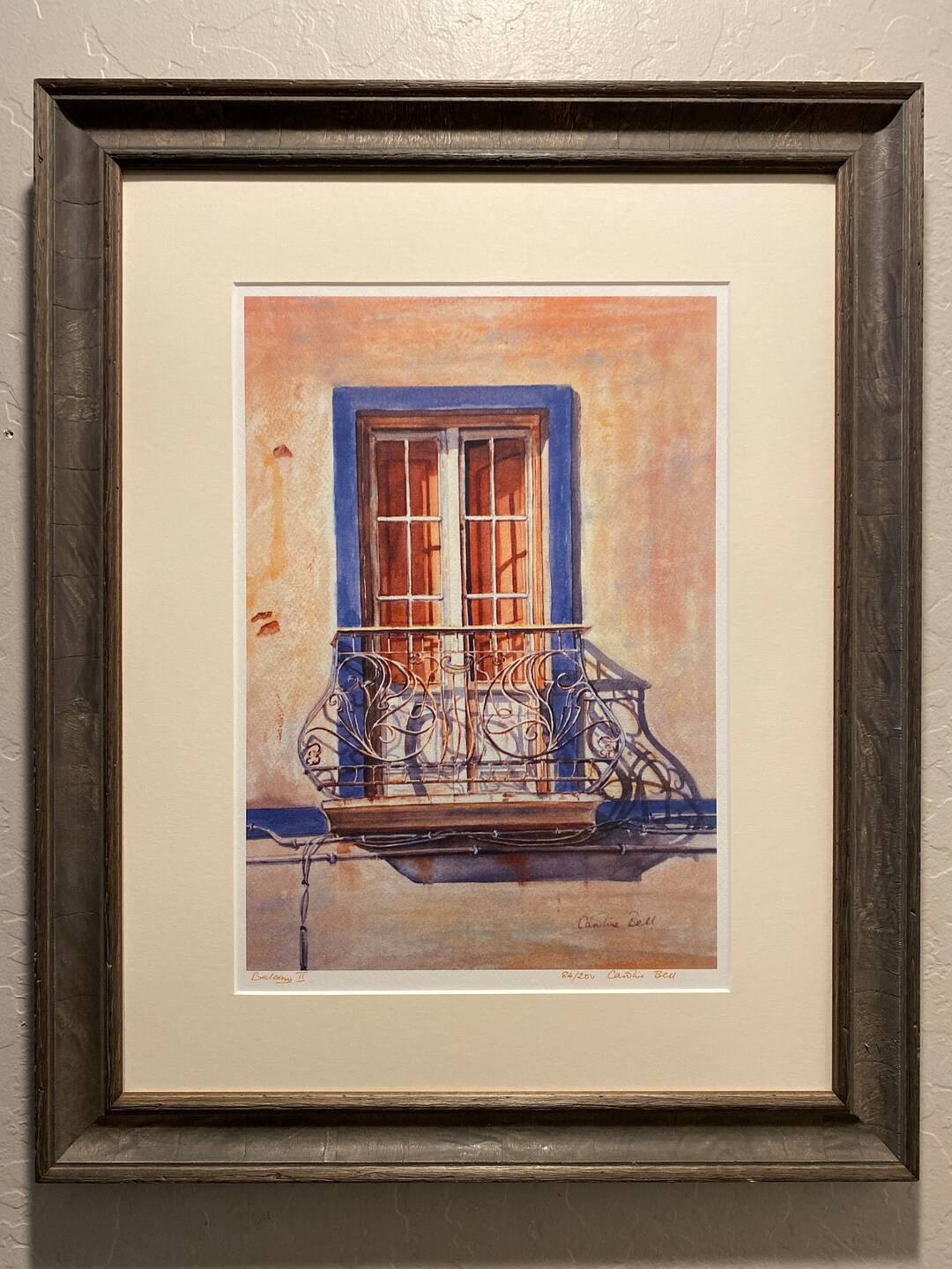 Caroline Bell Balcony II Limited Edition Serigraph Signed and Numbered ...