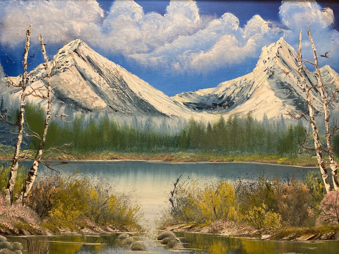 P Wiley Lake Landscape Original Oil Painting - Etsy