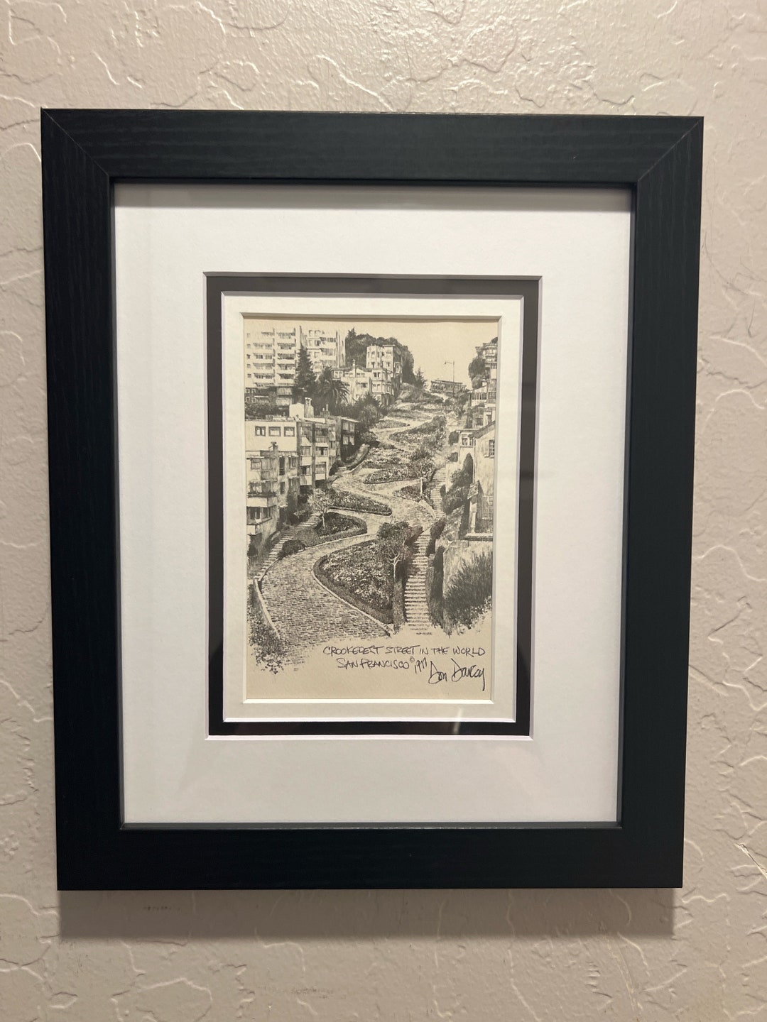 Don Davey “crookedest Street in the World” Print of San Francisco 1977 ...
