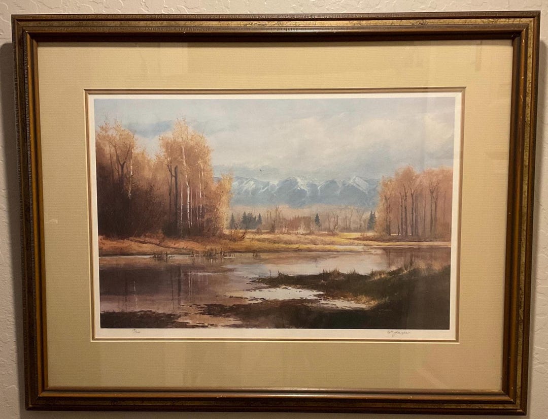 Vintage 1980s Limited Edition Montana Landscape Print of Original ...