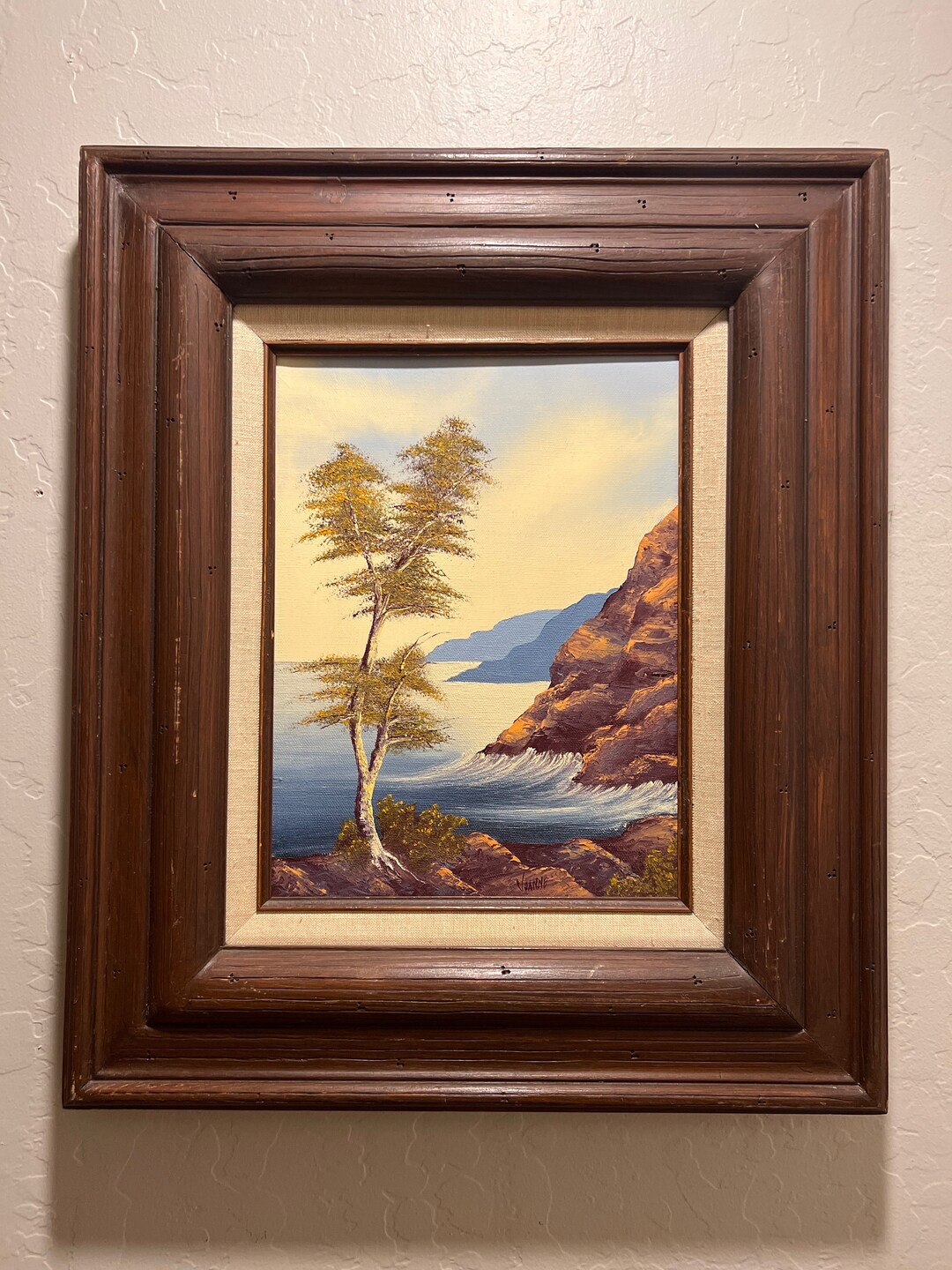 Original Art Tree by the Sea Oil Paintint by Artist Joanne Hayman - Etsy