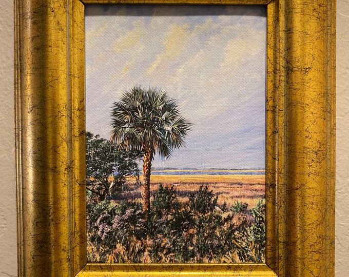 Gordon Wheeler South Carolina Palm Tree in Salt Marshes Framed Giclee ...