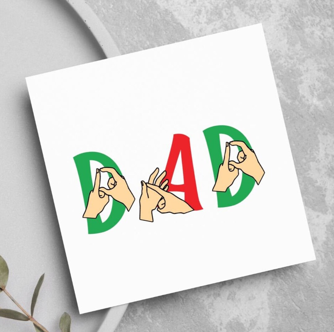 Personalised Sign Language Card BSL Name Card Bsl Birthday British Sign ...