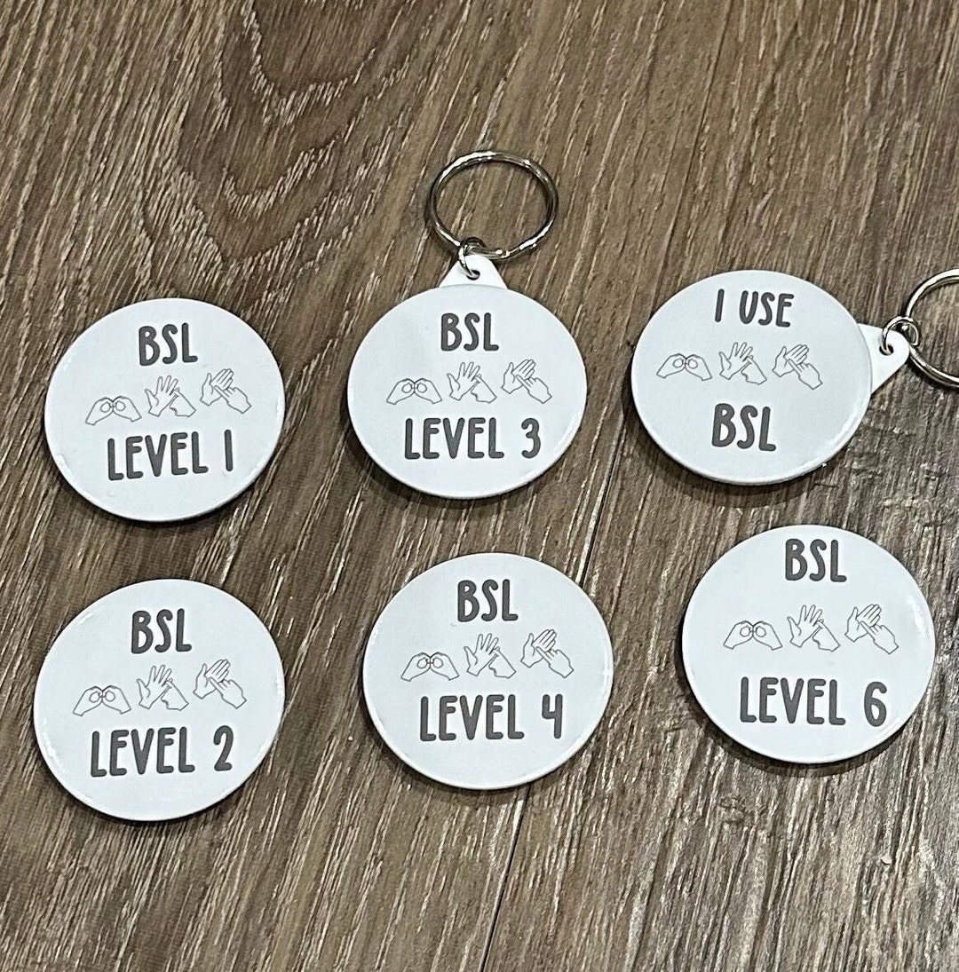 Bsl Learner, British Sign Language Button Badge, Sign Language ...