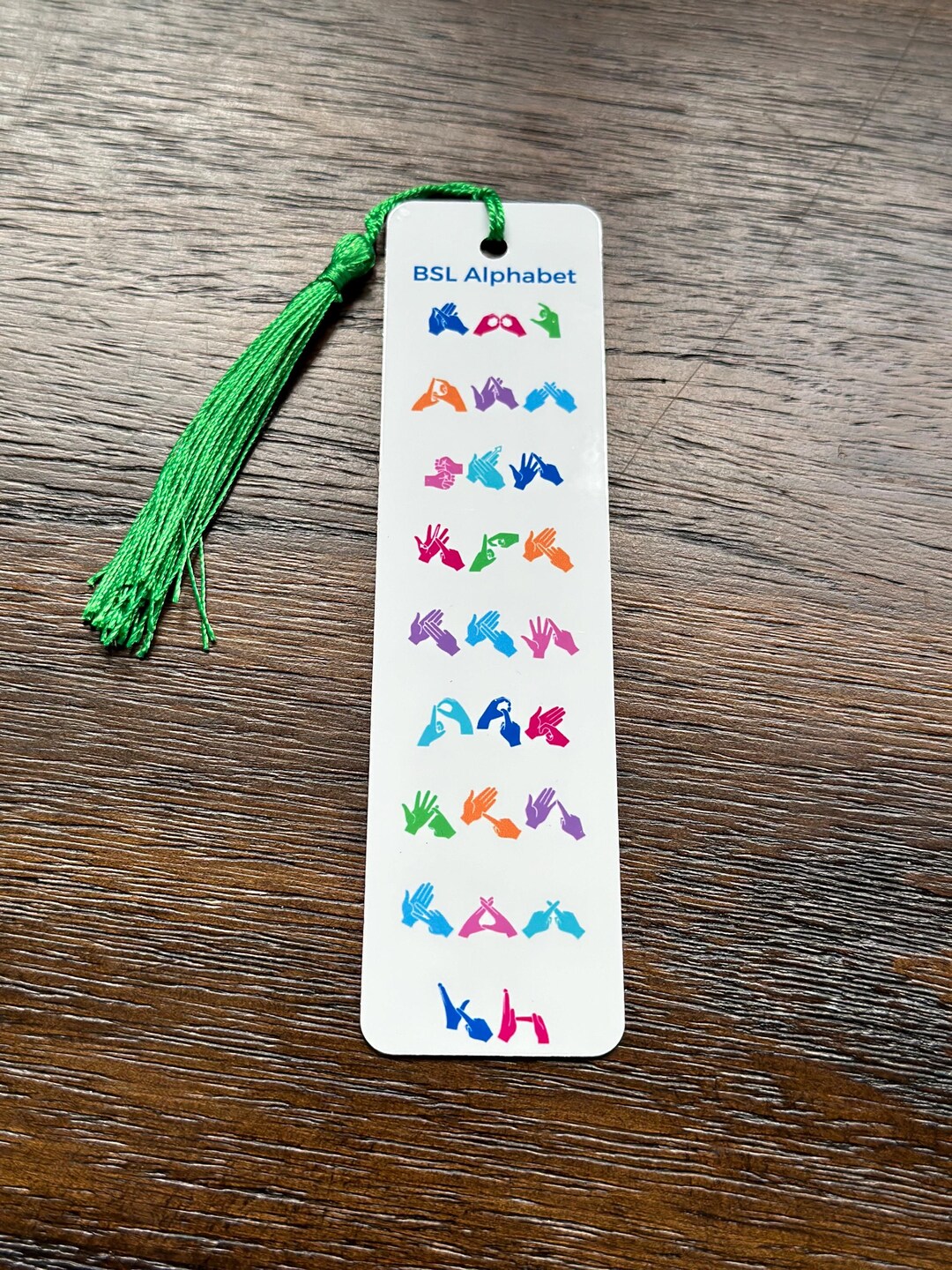 BSL Bookmark, Bsl Alphabet Bookmark: British Sign Language Learner Gift ...