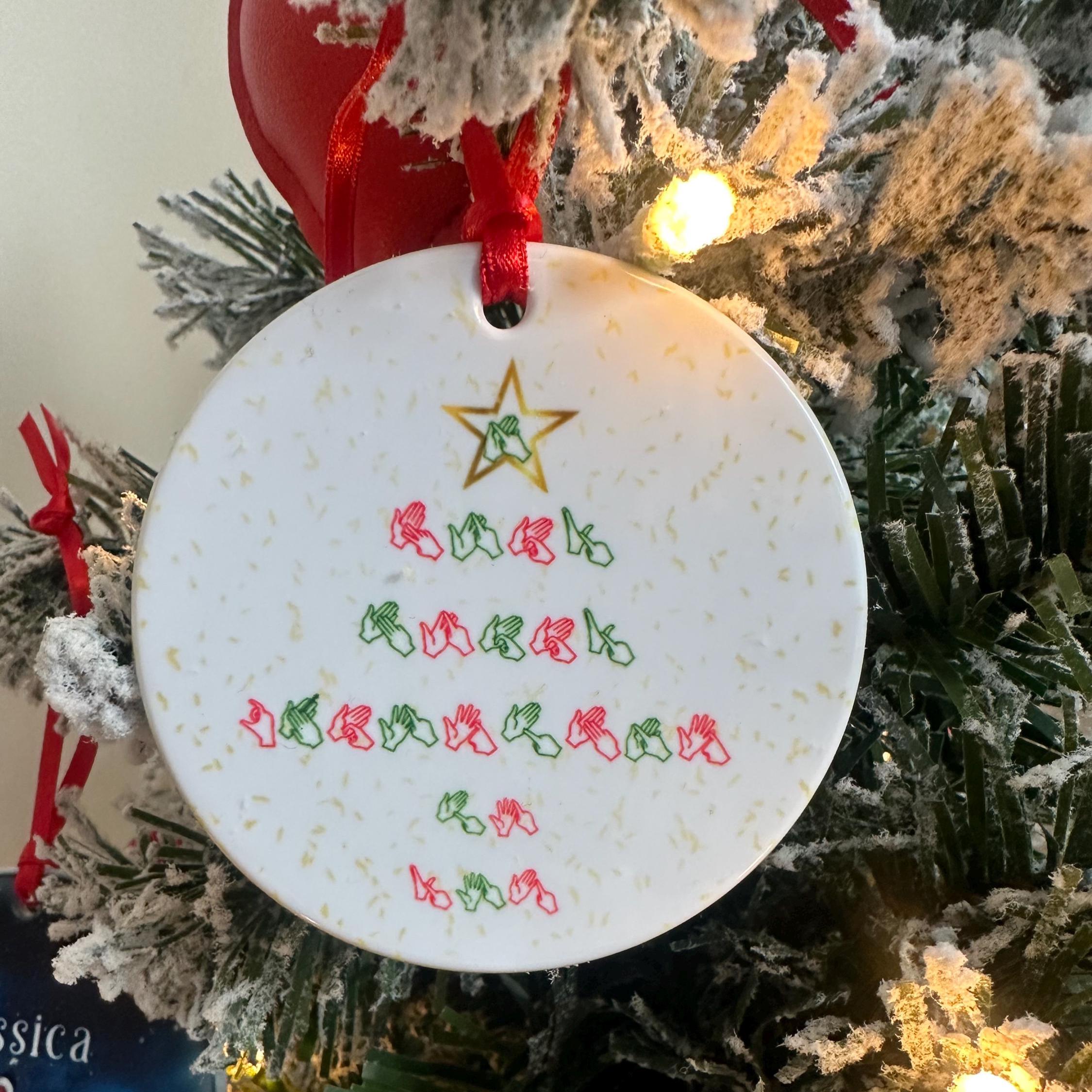 BSL Christmas Bauble, British Sign Language, BSL Decoration, Bsl ...