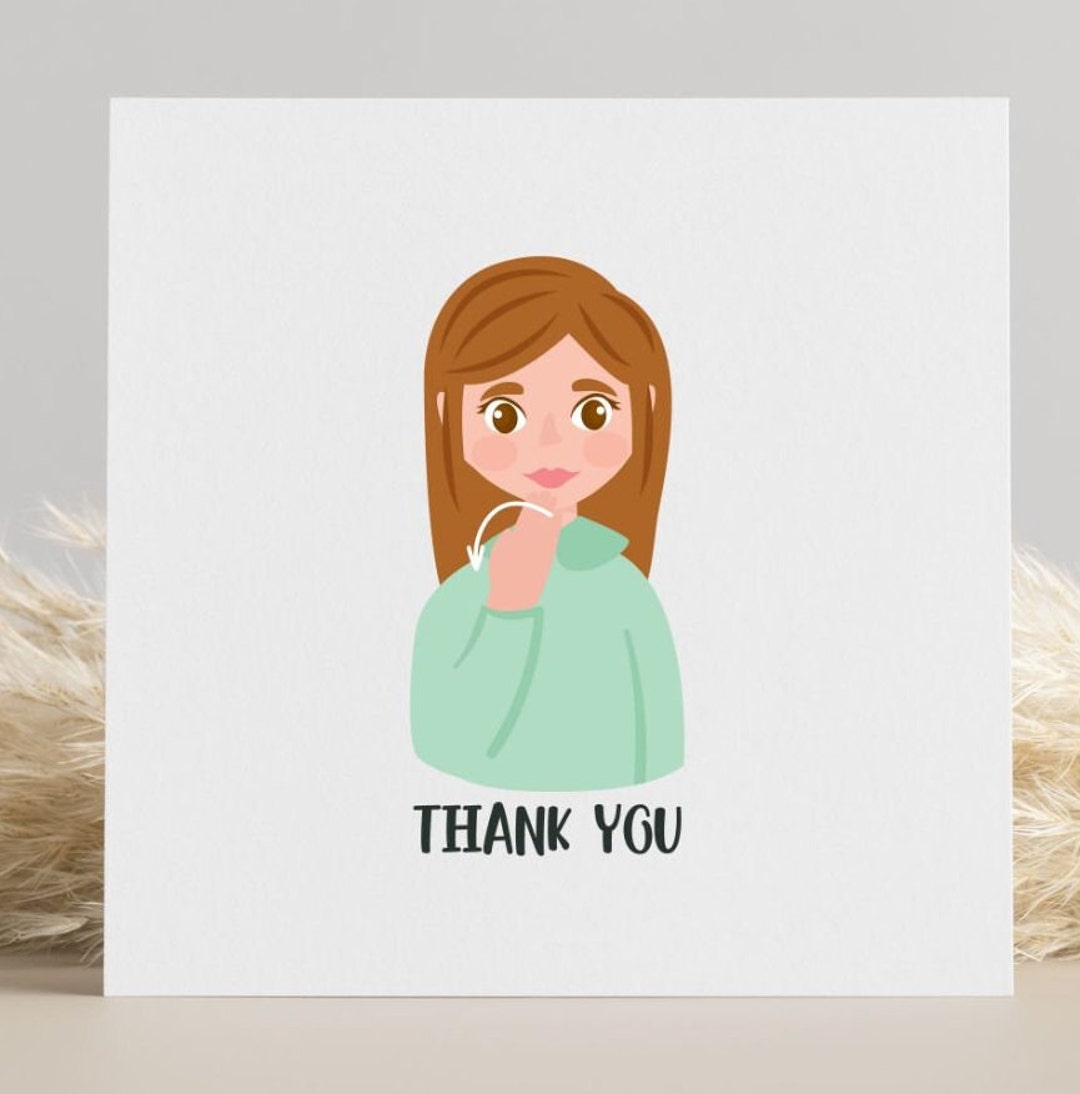BSL Thank You Card British Sign Language Inclusive Deaf Art - Etsy