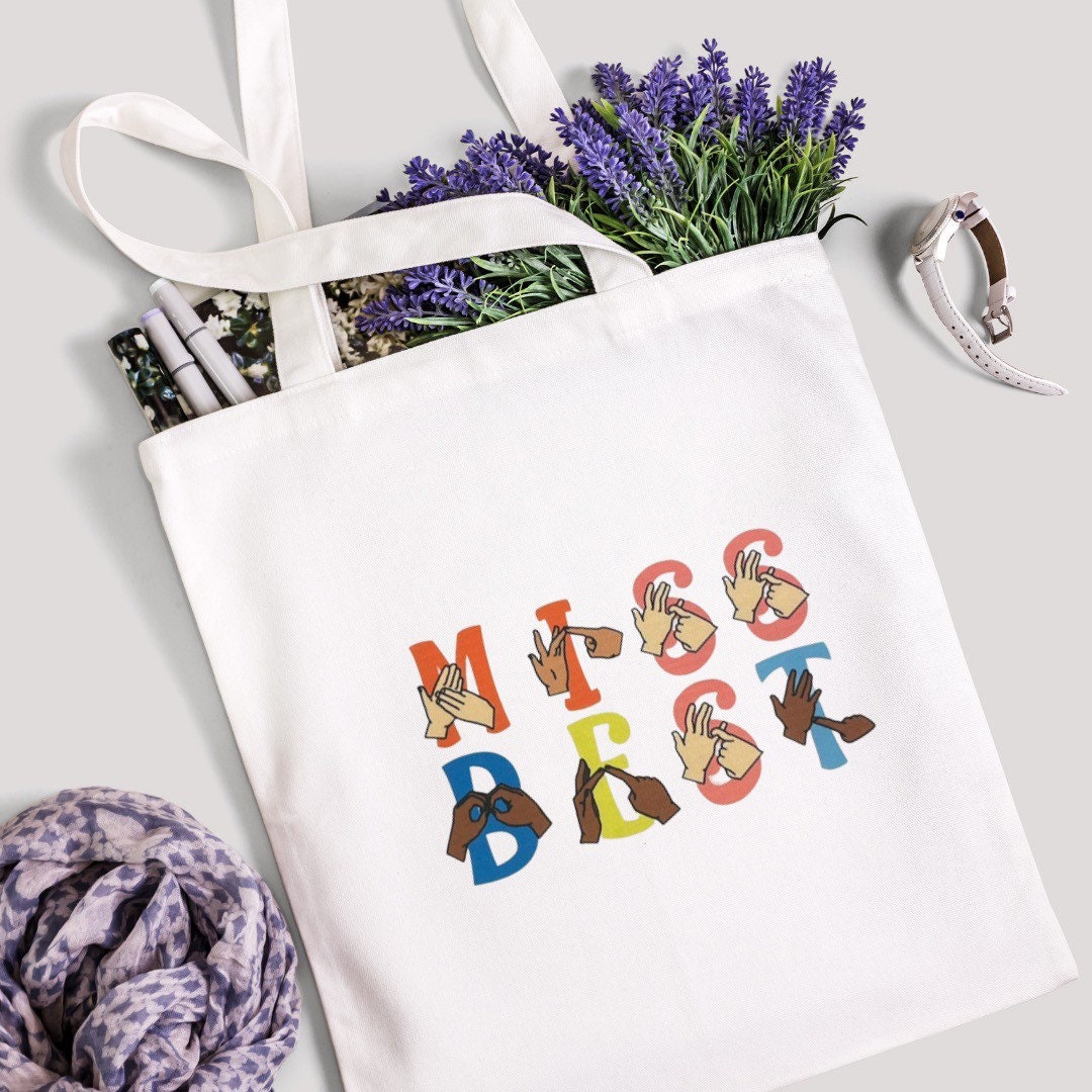 Bsl Teacher Gift, BSL Name, Teacher Bag, BSL Gift, Deaf Aware, Sign ...