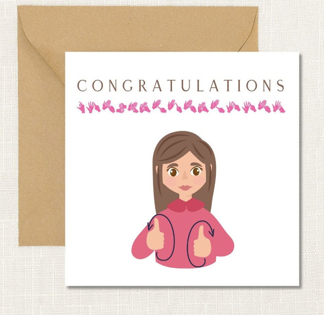 BSL Card, Bsl Congratulations, Bsl Well Done, British Sign Language ...