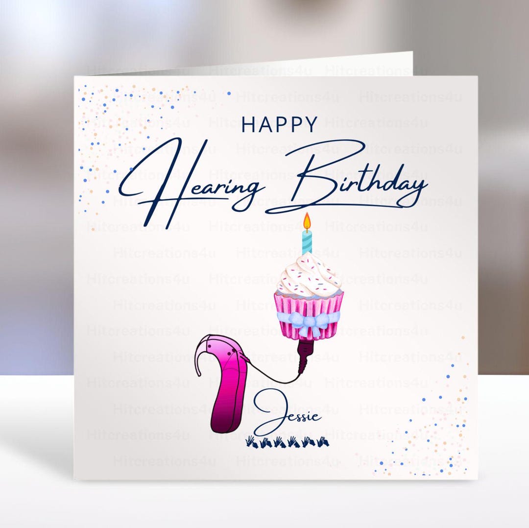 Hearing Birthday Card, British Sign Language, Fingerspelling, Bsl Card ...