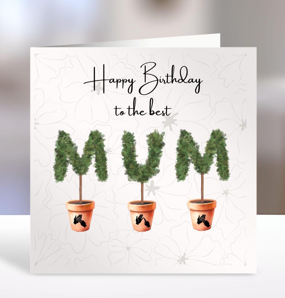 BSL Birthday Card, Sign Language Card, Fingerspelling, Inclusive Card ...