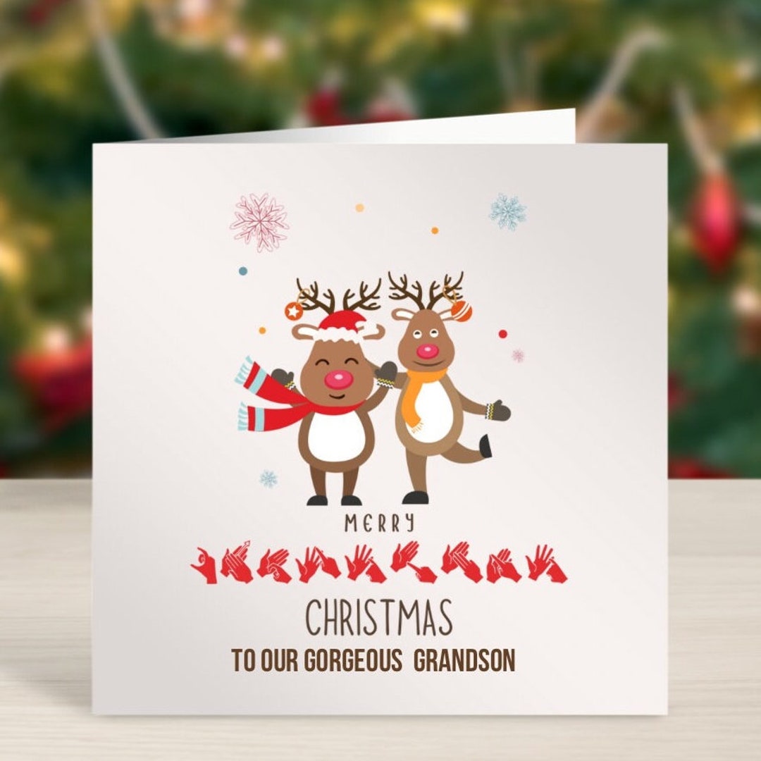 Bsl Christmas Card, British Sign Language, Bsl Teacher Card ...