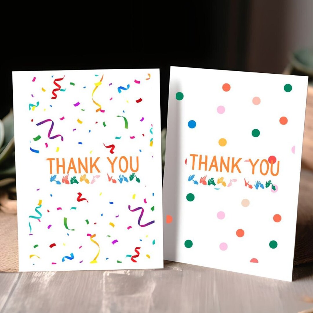 BSL Thank You Cards, Bsl Multipack Cards, British Sign Language ...