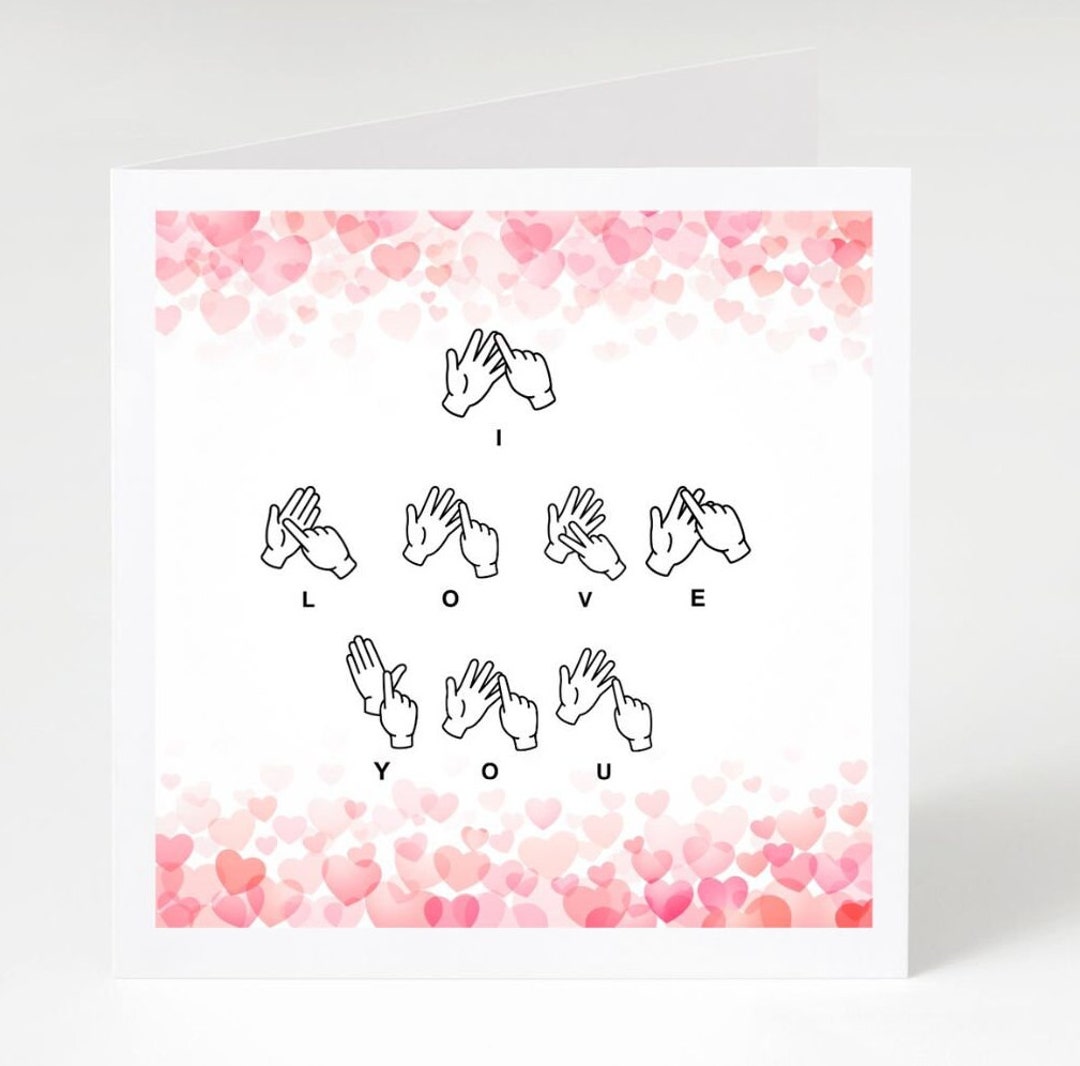 Bsl Valentine Card, Sign Language Card, Bsl Anniversary Card ...