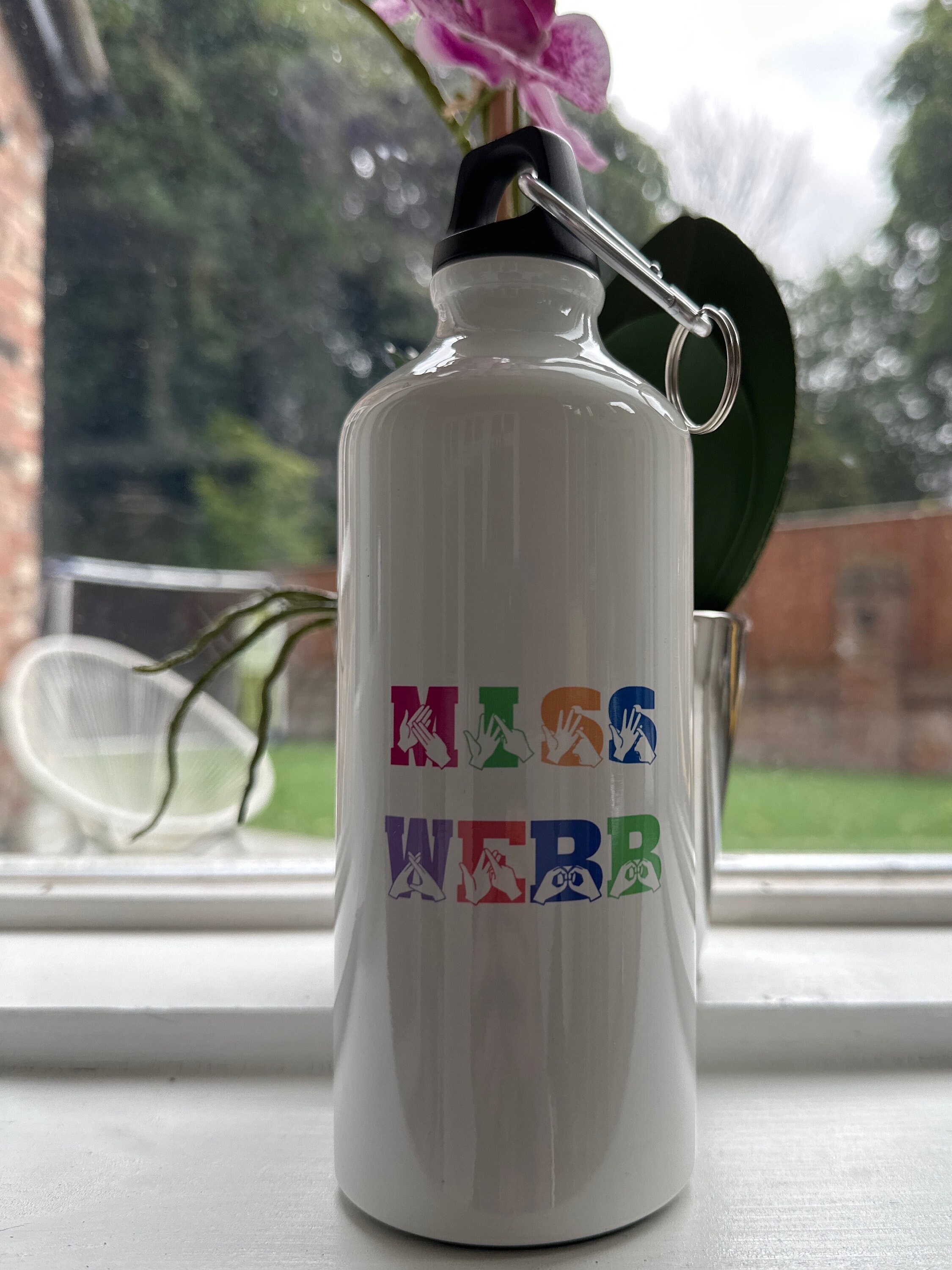 BSL Name, British Sign Language, Deaf Art, Deaf Awareness, Water Bottle ...