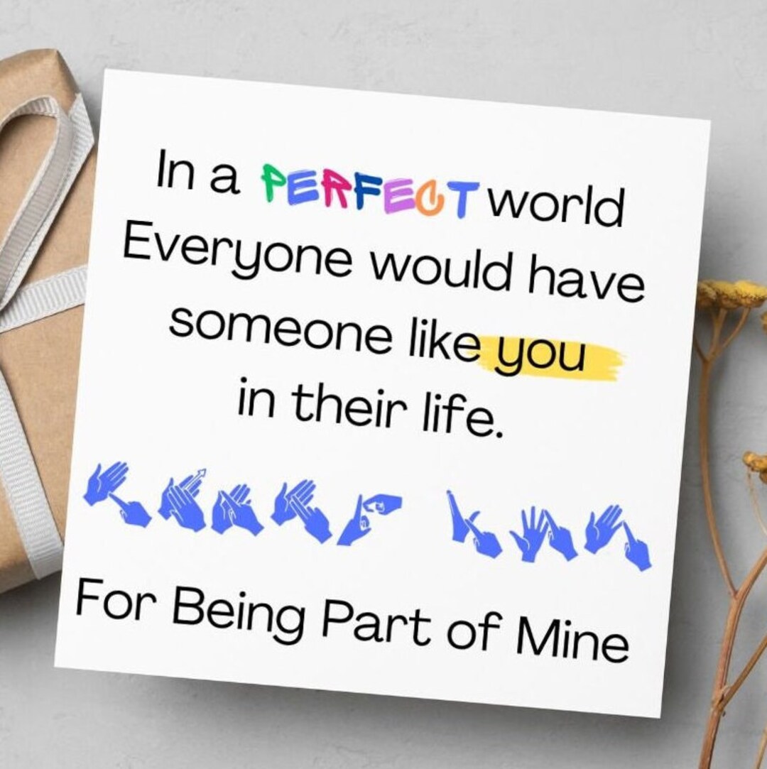 BSL Card, Thank You Card, BSL, British Sign Language, Inclusive, Deaf ...