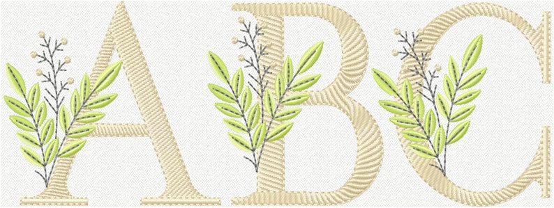 Single Initial Monogram Machine Embroidery MONOGRAM Font - Etsy