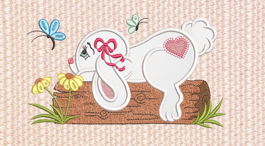 BUNNY EASTER APPLIQUE Machine Embroidery Design - Rabbit Embroidery ...
