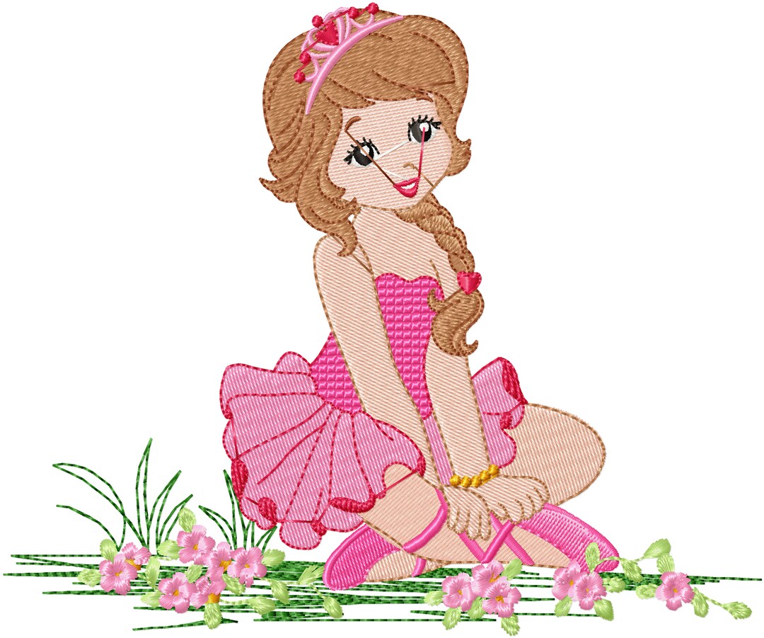 Ballerina Girl Machine Embroidery Design (instant Download) - Etsy