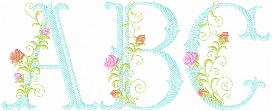 Alphabet Embroidery Design - MONOGRAM - FONT - Machine Embroidery ...