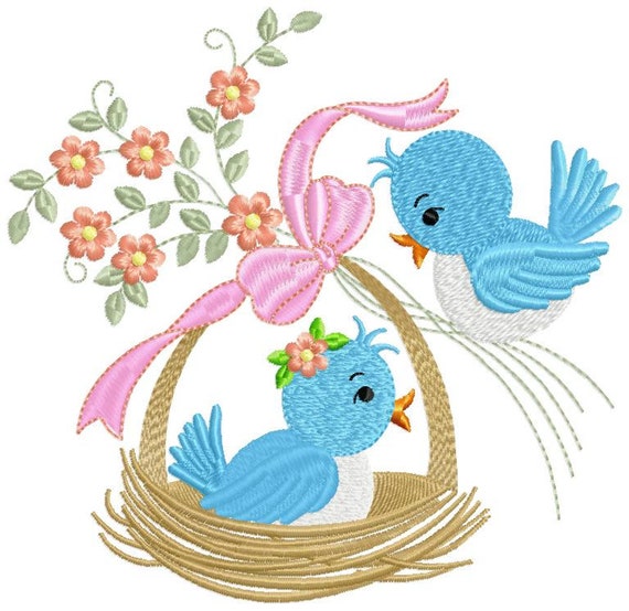 Cute BIRDS Embroidery Designs Bird Embroidery Designs Baby - Etsy