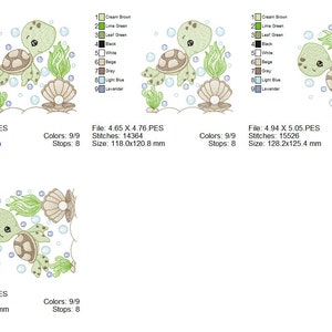 Cute Sea Turtle, Shell Embroidery Designs, Rippled Turtle Embroidery ...