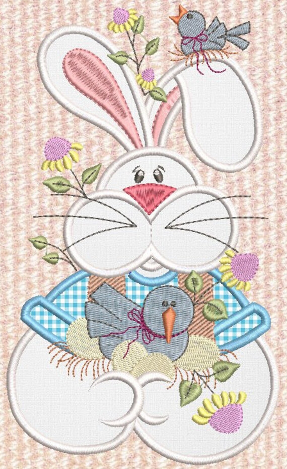 BUNNY EASTER APPLIQUE Machine Embroidery Design Rabbit - Etsy