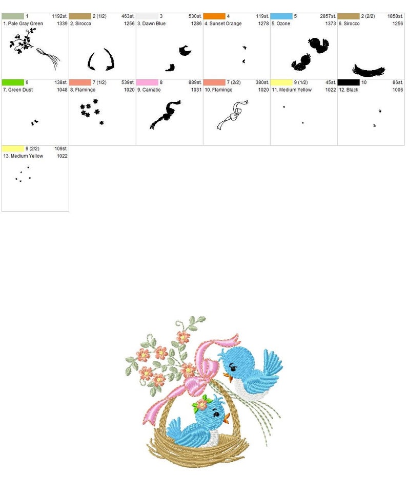 Cute BIRDS Embroidery Designs, Bird Embroidery Designs - Baby Girl ...